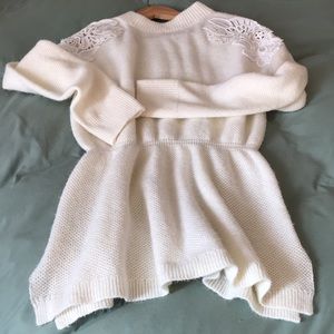RW&CO. | Sweaters | Rwco Camber Grace Ivory Cinched Waist Acrylic Knit ...